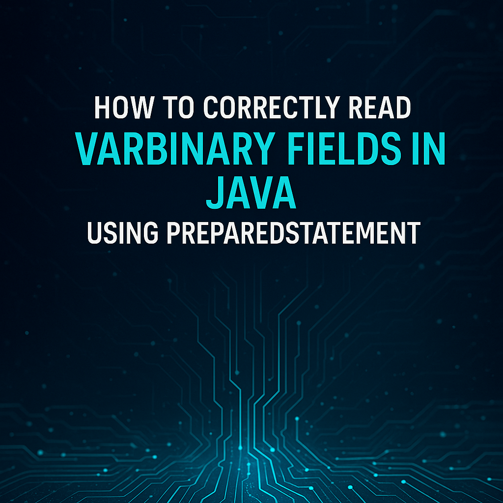 How To Correctly Read Varbinary Fields In Java Using Preparedstatement 5333