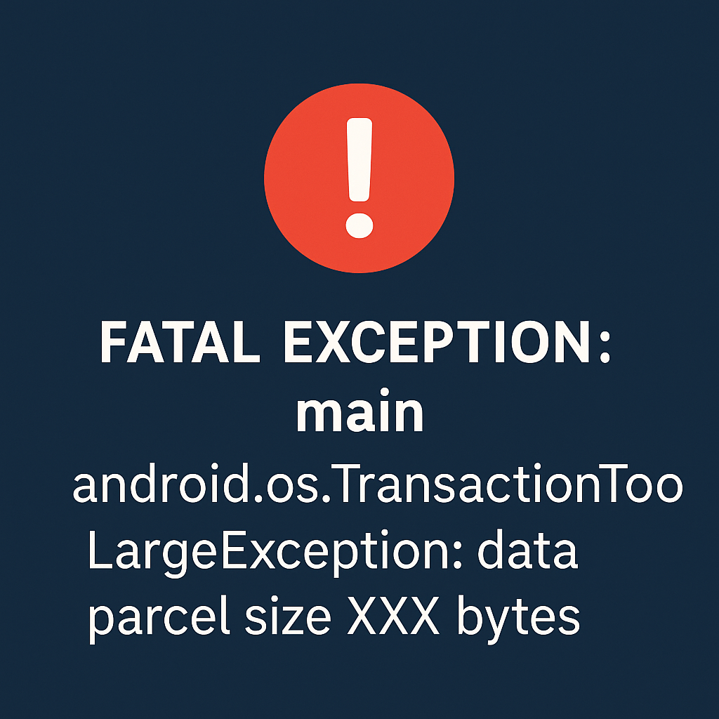 Fix TransactionTooLargeException in Android: Causes, Examples, and Best Practices - Yellow! GNU